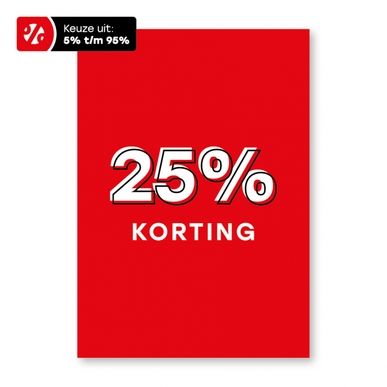Korting poster | Kortingsticker.nl