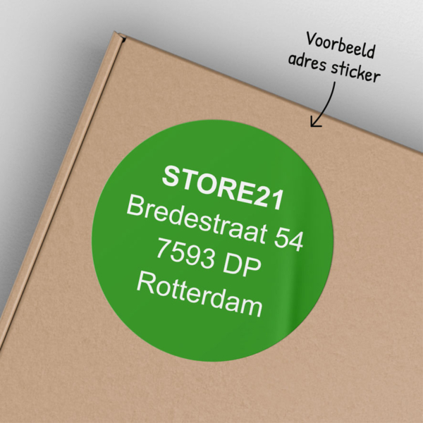 Adres stickers maken en laten drukken | Kortingsticker.nl
