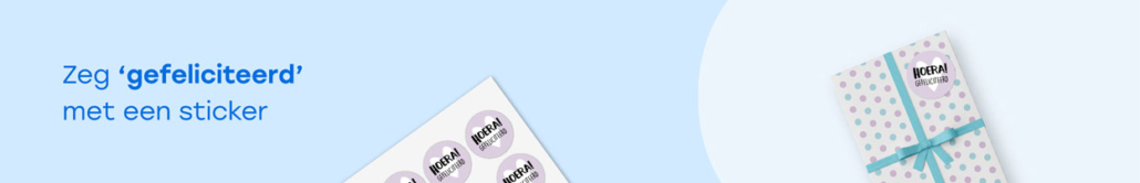 Gefeliciteerd stickers bestellen | Kortingsticker.nl