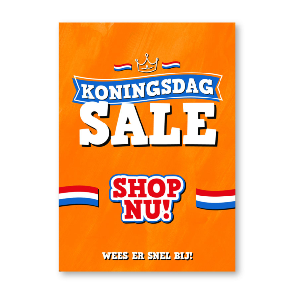 Koningsdag Sale poster | Kortingsticker.nl