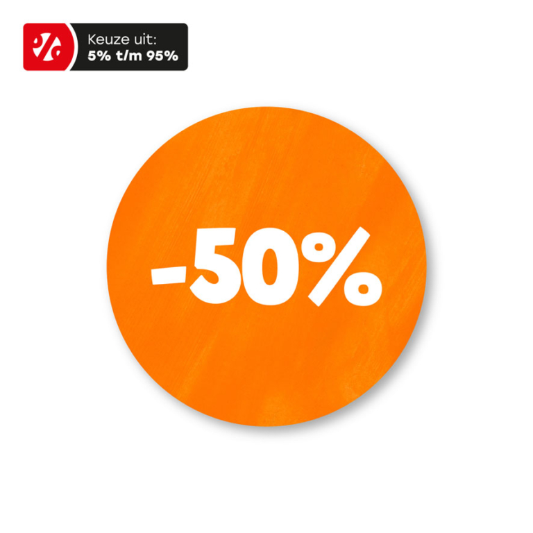 Kortingsstickers koningsdag oranje, 30mm | Kortingsticker.nl